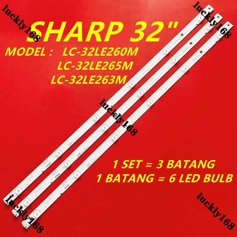 NEW 3PCS/SET LC-32LE260M / LC-32LE263M / LC-32LE265M SHARP 32" LED TV ...