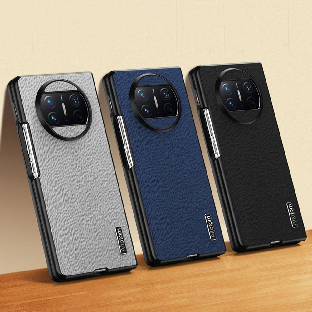 Soft Casing Huawei Mate X3 Case Tree Grain PU Leather Cover Exquisite Full Coverage Phone ...