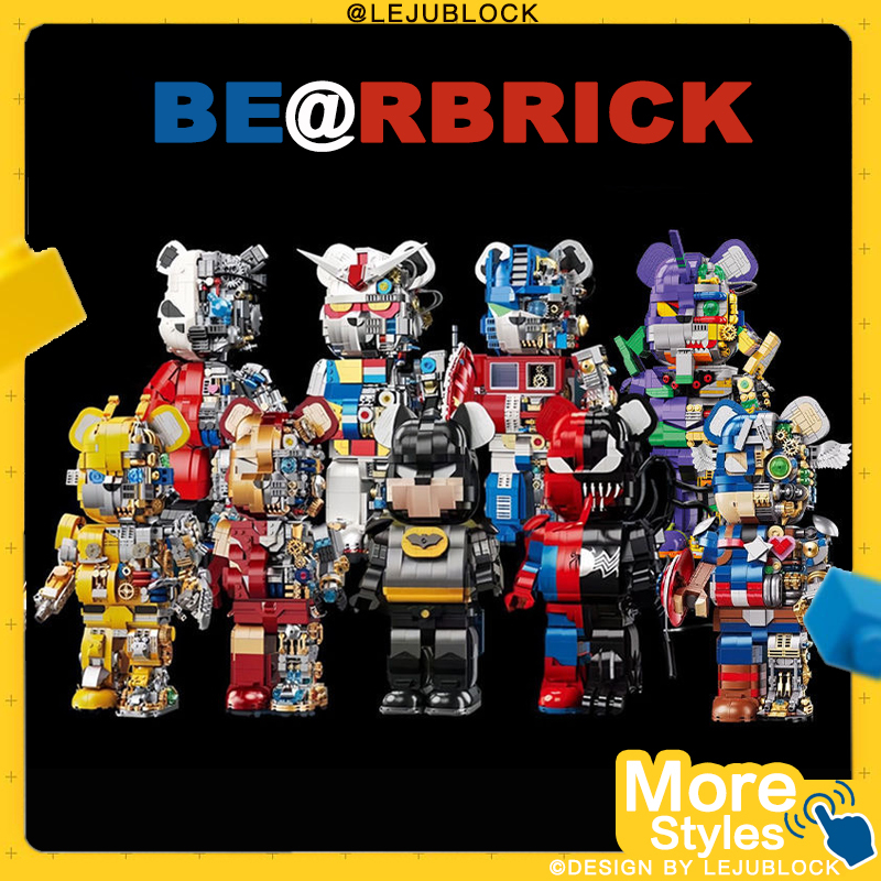 【LEJUBLOCK】bearbrick building blocks mickey Lucky Cat Iron Man Astroboy ...