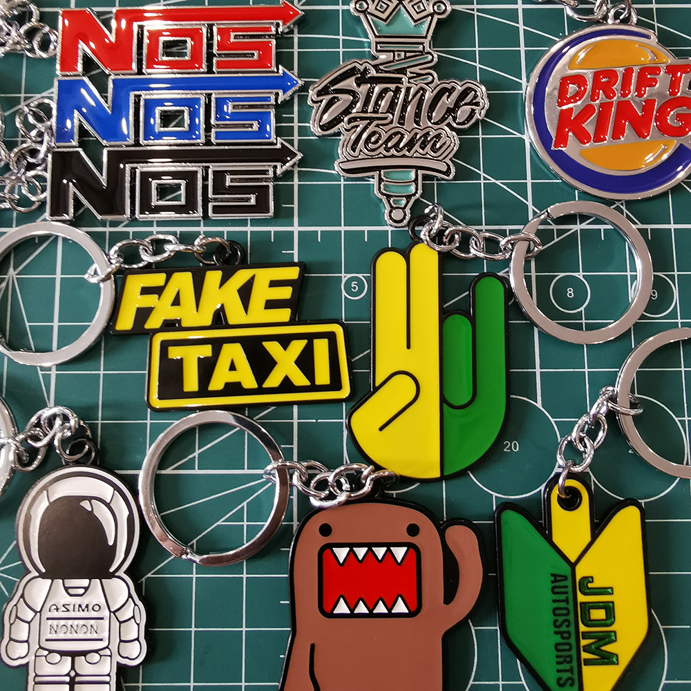 JDM Style Car Keychain Nylon JDM Hand Gift Keyring 3D Metal Key Chain ...
