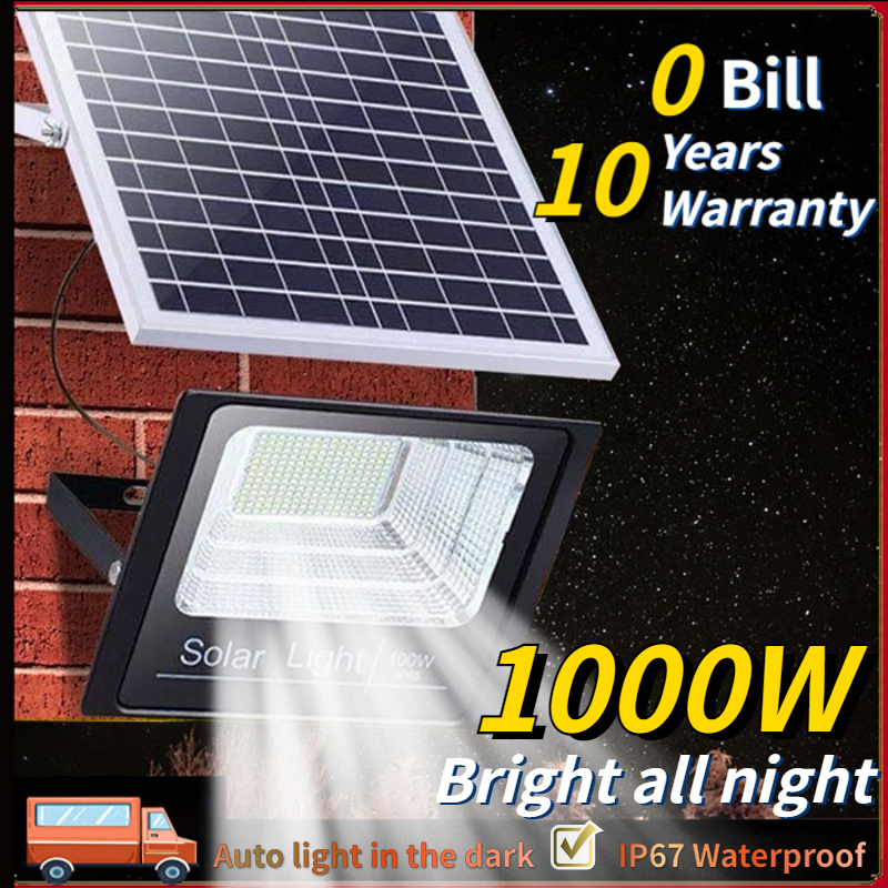 SOLAR IP67 Lampu Solar Light Outdoor Lighting Waterproof 100W 500W ...