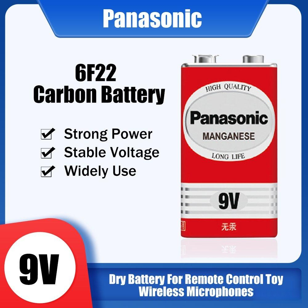 Panasonic 9V 6F22 Disposable Carbon Battery For Multimeter Alarm ...