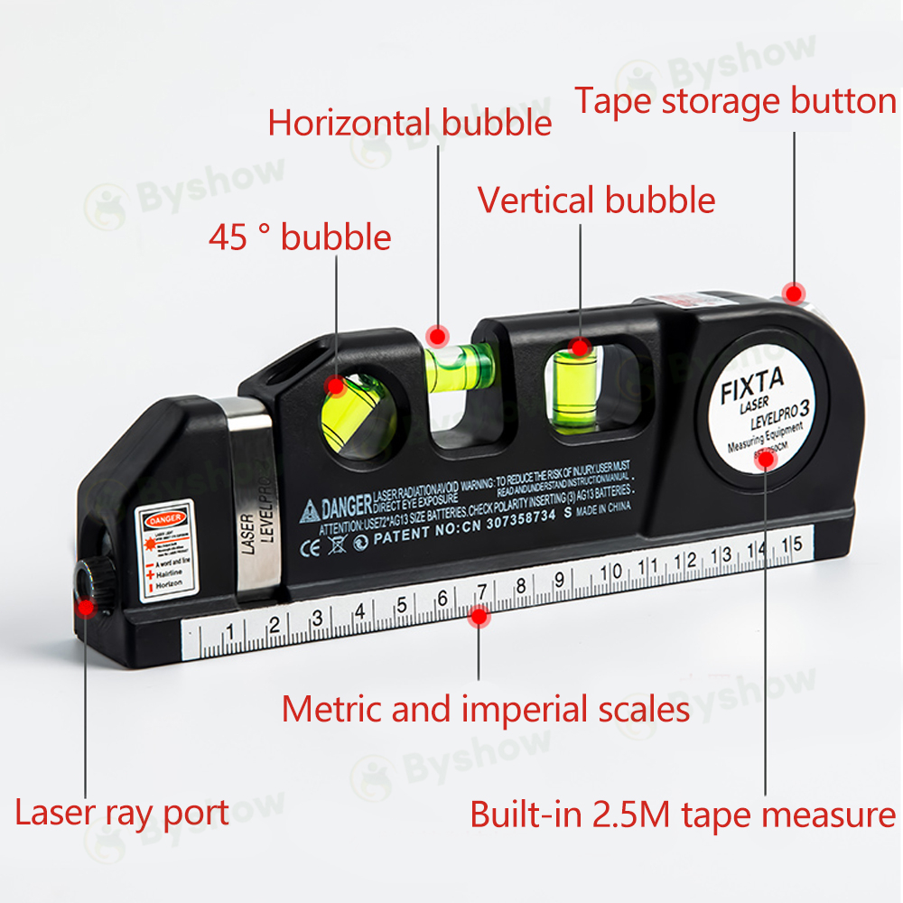 【Byshow】🔥Malaysia In Stock🔥4 in 1 Infrared Laser Level With Tripod ...
