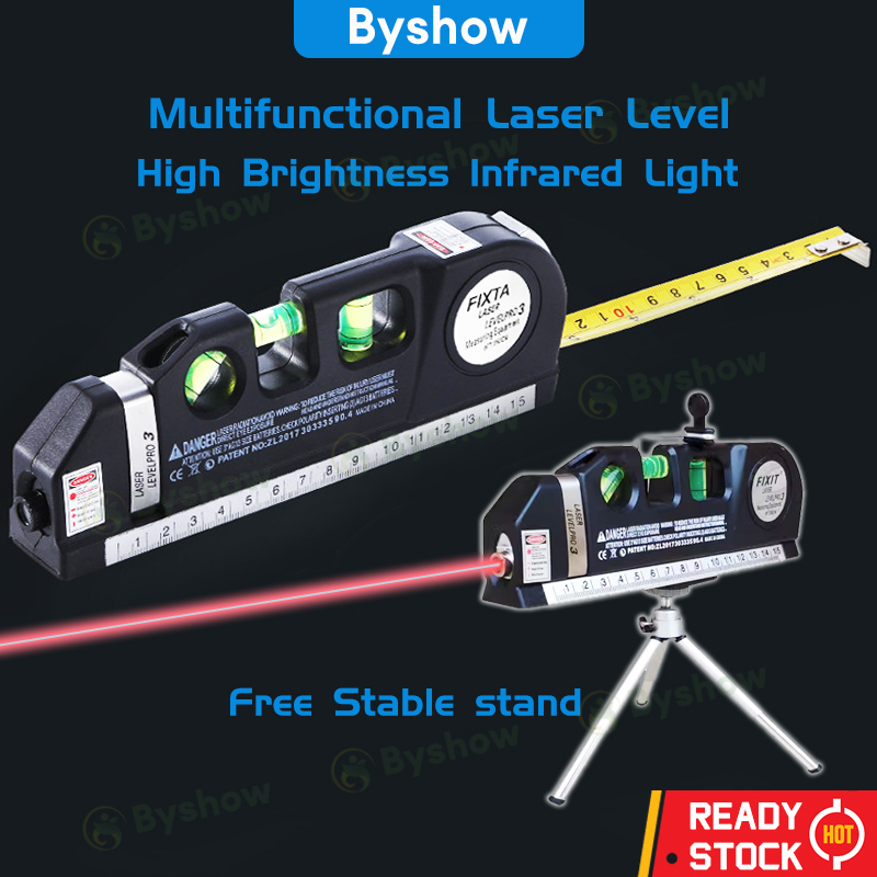 【Byshow】🔥Malaysia In Stock🔥4 in 1 Infrared Laser Level With Tripod ...