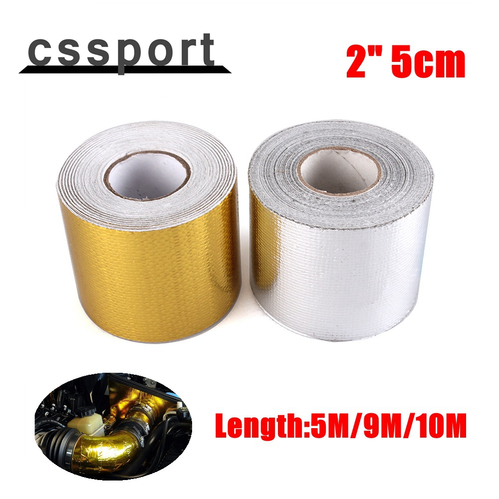 5/10/20M Gold Thermal Exhaust Tape Air Intake Heat Insulation Shield ...