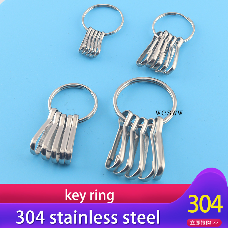 304 Stainless Steel Key Ring Clasp Set White Iron Key Ring Key Ring ...