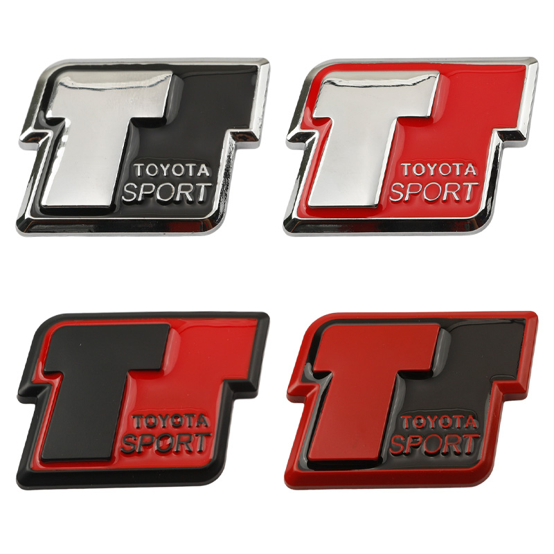1pc 3D Metal TOYOTA SPORT Logo Car Side Rear Trunk Emblem Sticker ...