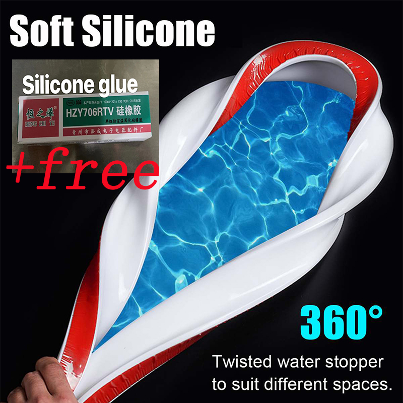 5cm Height Bathroom Shower Water Blocking Strip Kitchen Water Barrier ...