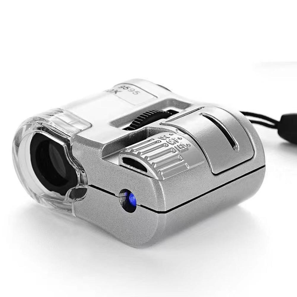 60x Handheld Portable Led Mini Magnifier Microscope Magnifying Glass ...