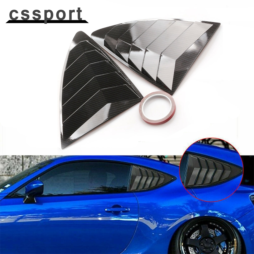 2 pcs Rear Quarter Window Louvers Spoiler Panel For Scion FRS For ...