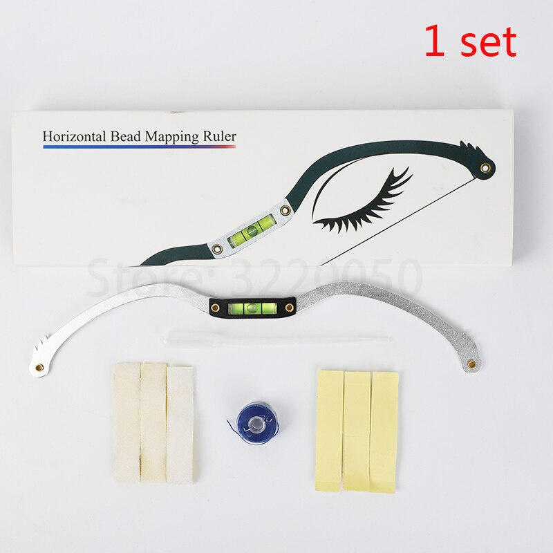 Semi-permanent bow and arrow ruler eyebrow ruler micro-blade sponge ...