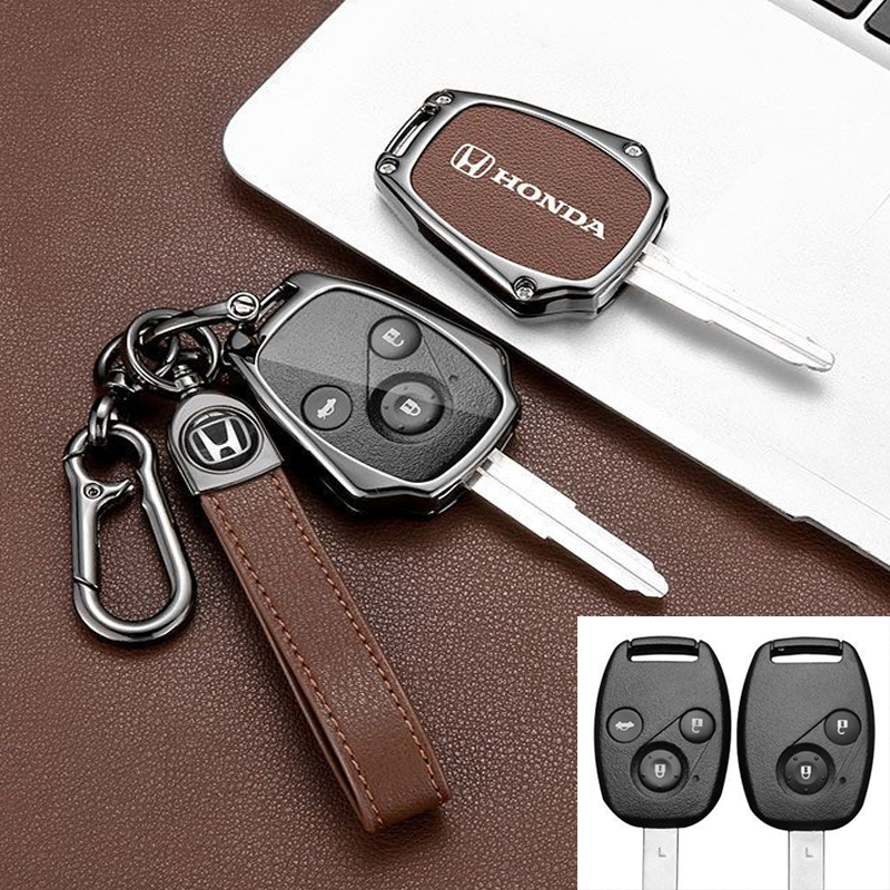 metal Key Alarm Cover Case Honda City Civic CRV Jazz 2/3 Buttons Key ...