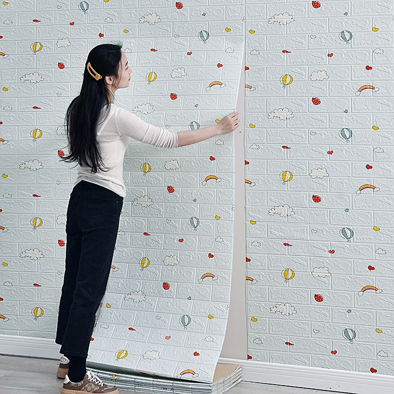 3D Wall Paper Dinding Classical Adhesive Wallpaper Brick Foam Sticker ...