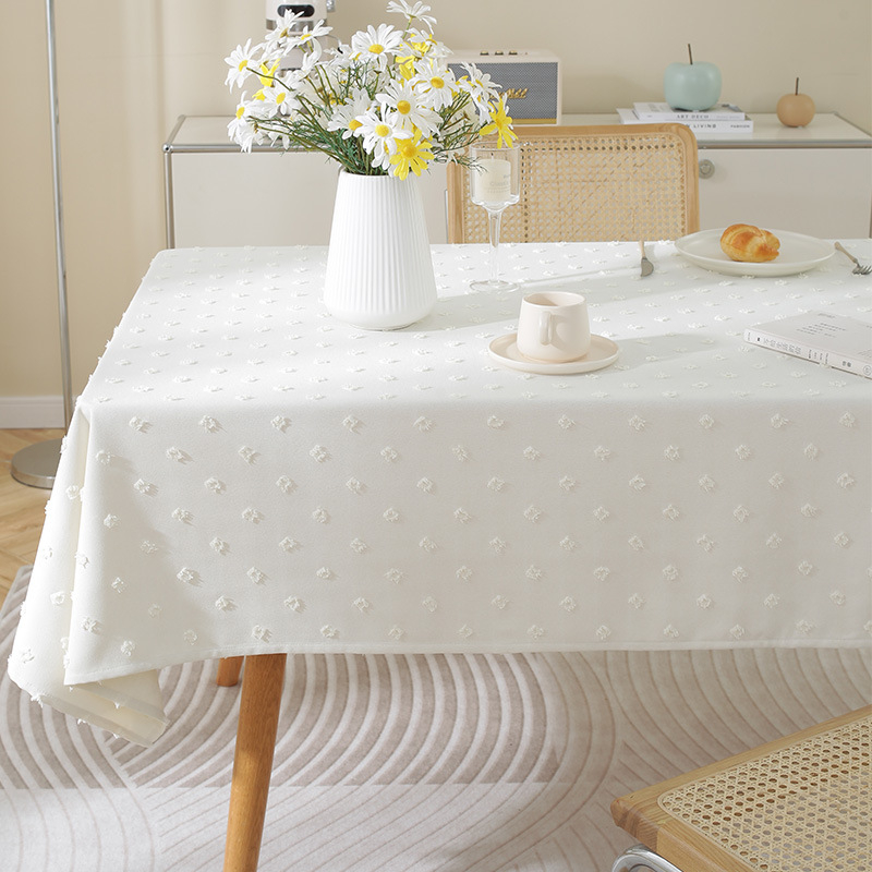 Nordic style tablecloth, solid color dining table cloth, rectangular ...