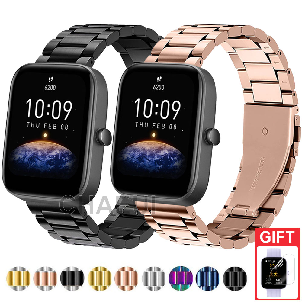 Stainless Steel Strap Metal Band Replacement for Amazfit Bip 6 5 Unity ...