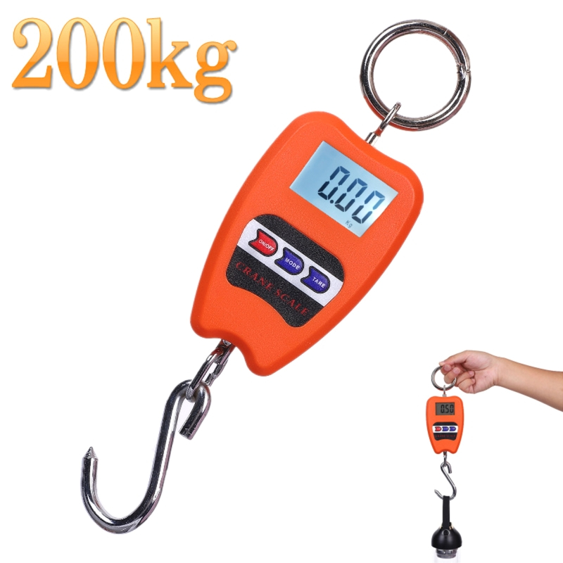 Digital Hanging Scale with Precision Sensor 200 kg / 441 lb Hanging ...