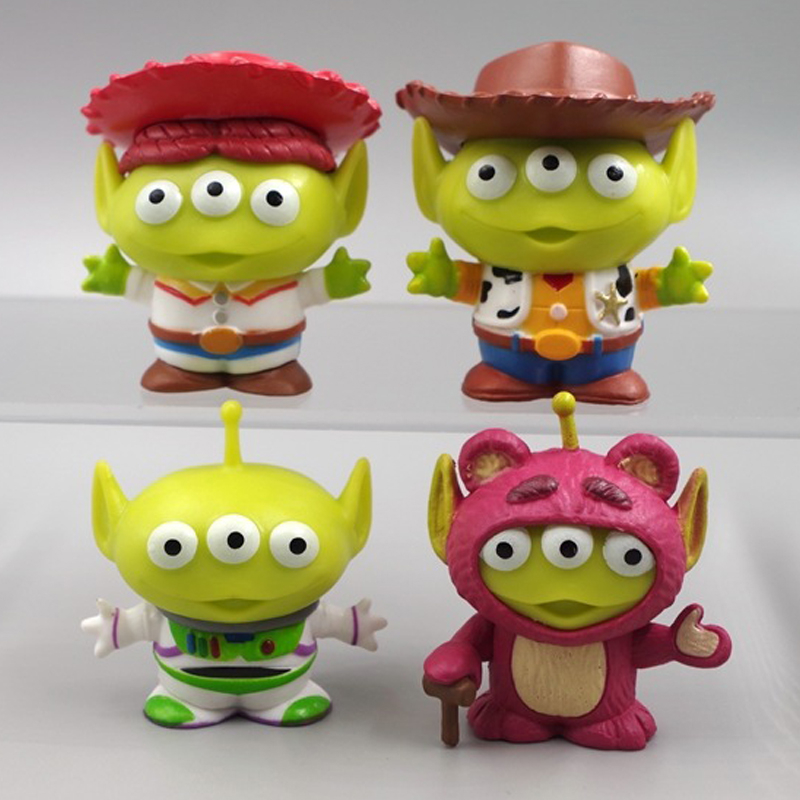 4Pcs/Set Disney Toy Story Anime Figure Alien Sherif Woody Jessie Lotso ...