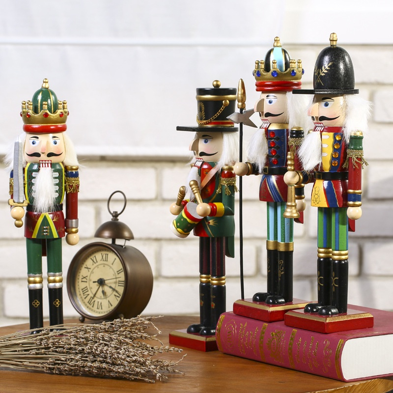 1pc Christmas Day Nutcracker Doll Soldier 30cm Large Painted Christmas ...