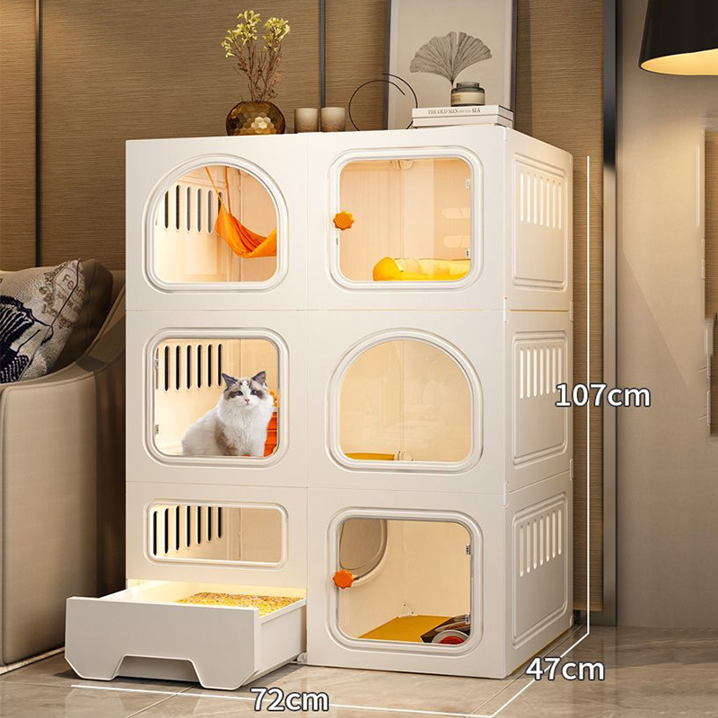 （Ready stock）New Cat Villa Transparent Indoor Super Large Free Space ...