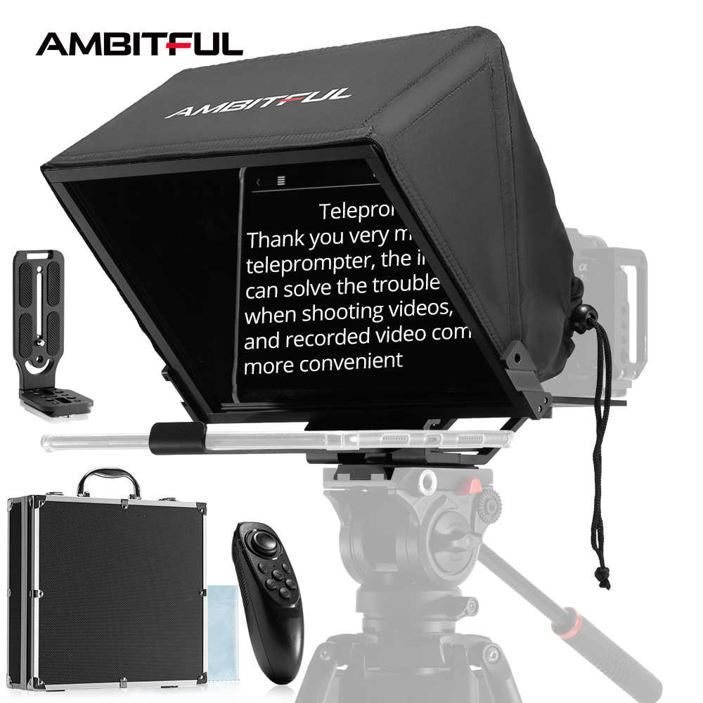 AMBITFUL Big Screen Prompter Professional T14 Interview Foldable ...
