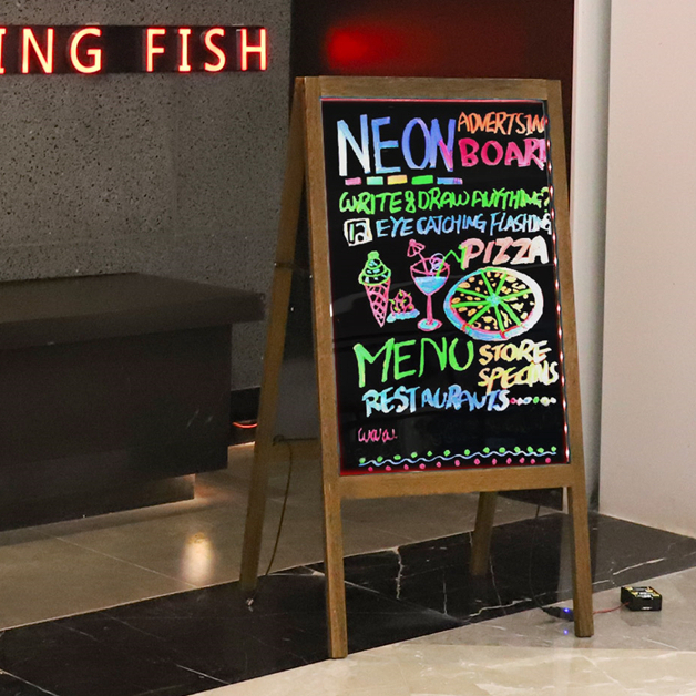 Led Chalkboard Blackboard Double Sided with 16 Colors 4 Flashing Mode ...