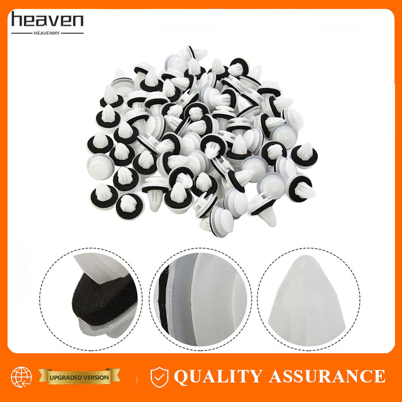 100Pcs Car Rivets Replacement Pads Accessories Screw Sponge Fender Kit ...