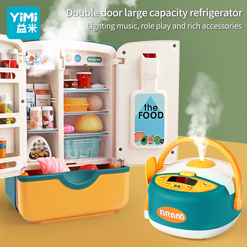 YIMI 39PCS Refrigerator Toys Simulation Refrigerator Toys Kitchen ...