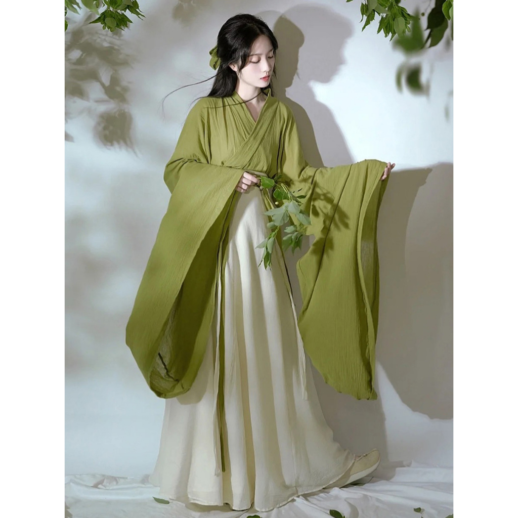 Chinese Style Improved Hanfu Dress Womens Embroidered Daily Ancient