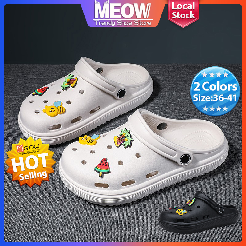 MEOW Clogs Women Sandal Perempuan Cute Selipar Wanita Outdoor Women ...