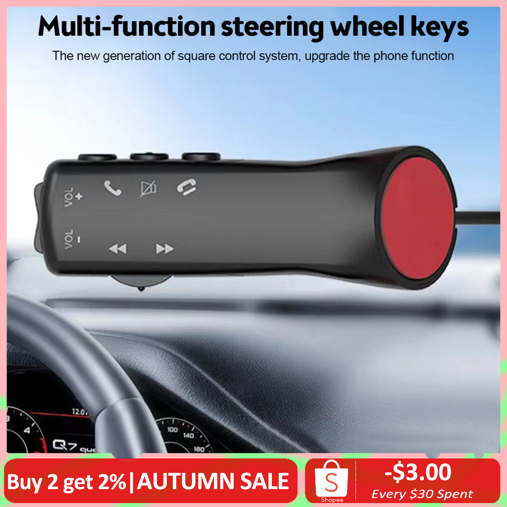 Car Steering Wheel Control DVD Button Universal Wireless Android GPS Navigation Car Steering ...