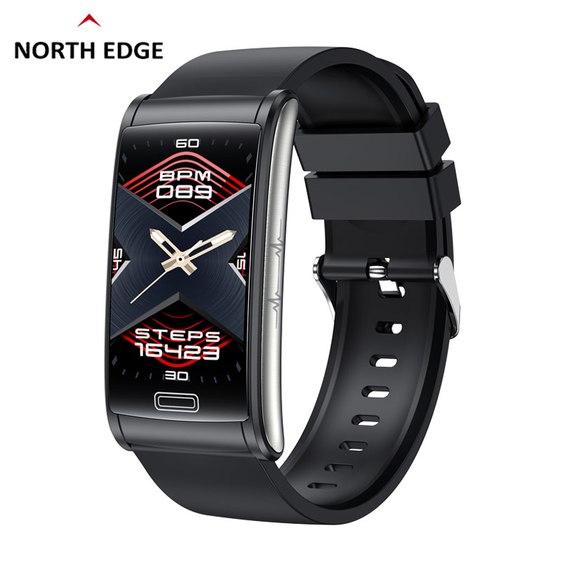 NORTH EDGE E600 Jam tangan pintar lelaki ECG + HRV Health Square Full ...