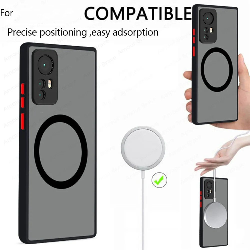 Matte Shockproof Magnet Case For Xiaomi mi REDMI NOTE 15 14t 12T 11T 12 ...