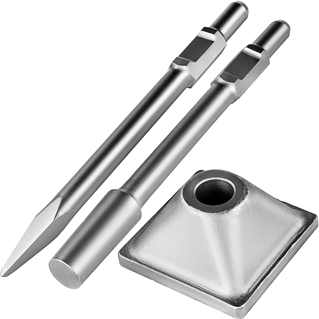 VEVOR Jack Hammer 1-1/8" Tamper Shank, Dirt Tamper 6x6" Compactor Plate ...