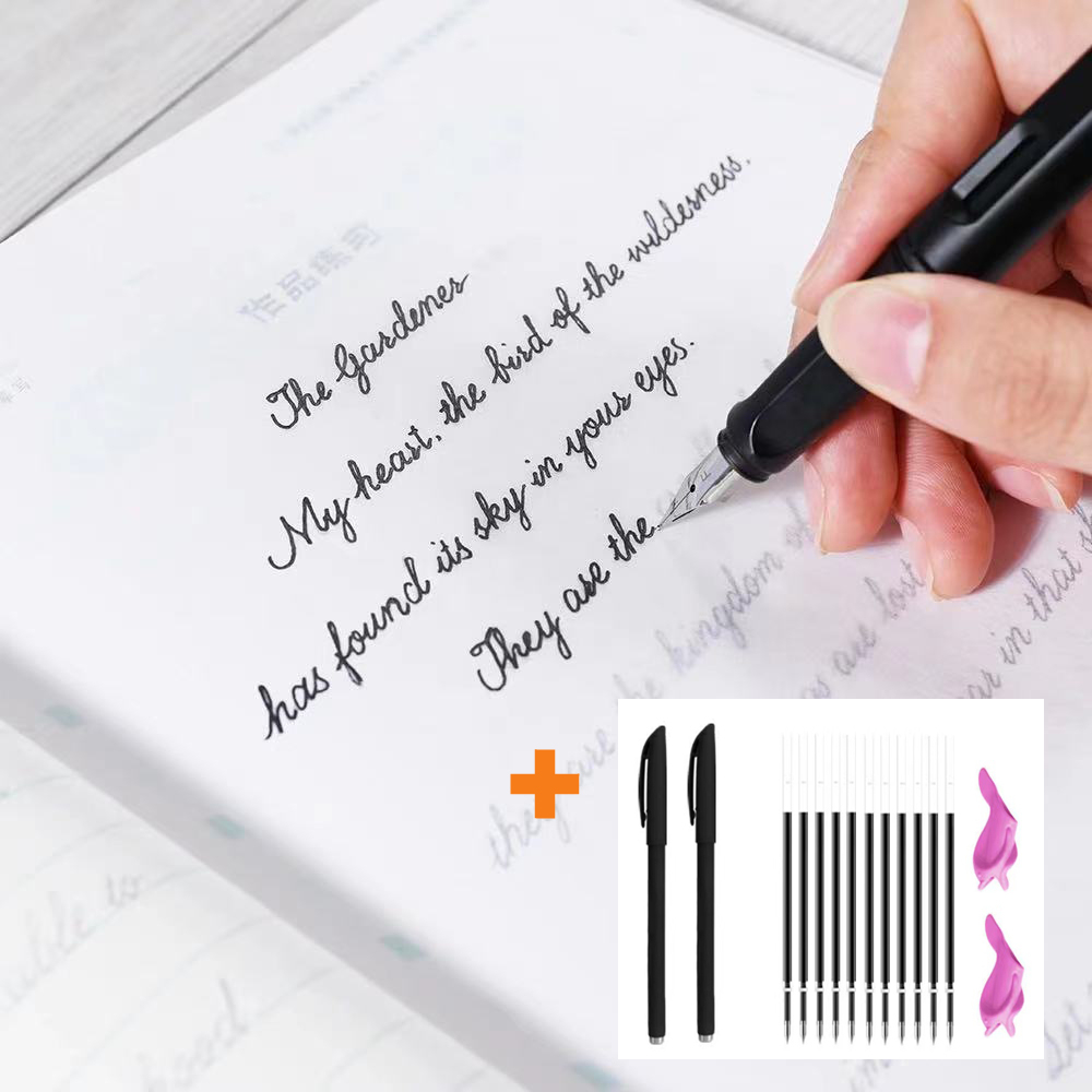 Round English Calligraphy Copybook Handwriting Practise Book Magic ...