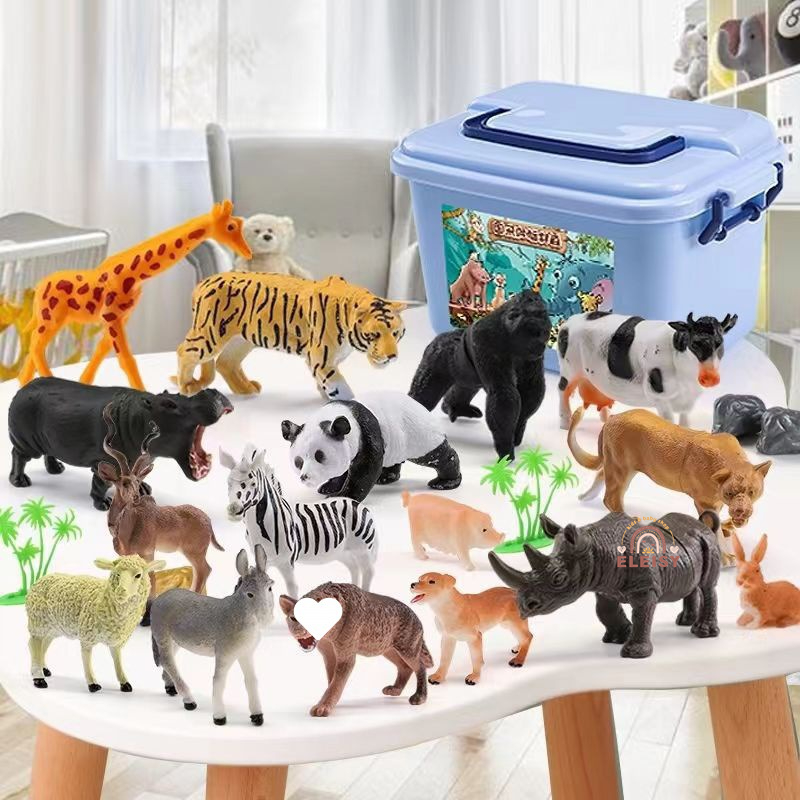 Animal Figurines Toys Farm Animal Toys Realistic Jumbo Wild Zoo Animals ...