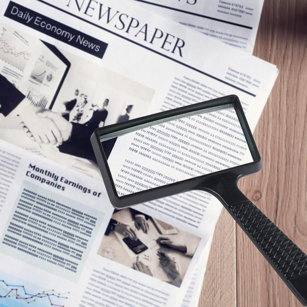 Portable Handheld 10X High Definition Rectangle Reading Magnifier Glass ...