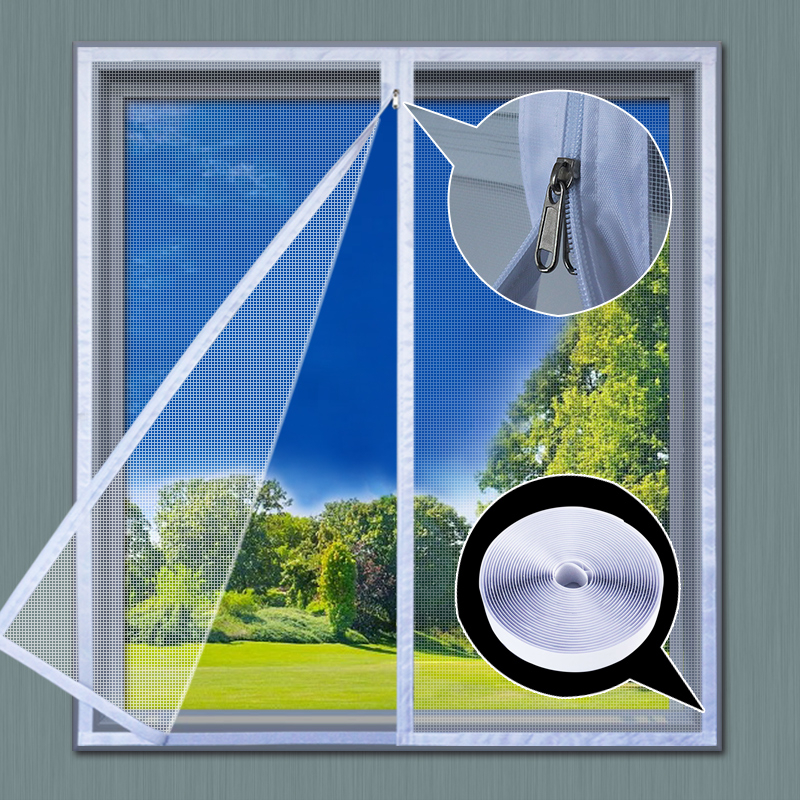 DIY zipper Mosquito / Insect Screen Kit window netting mosquito / Car ...