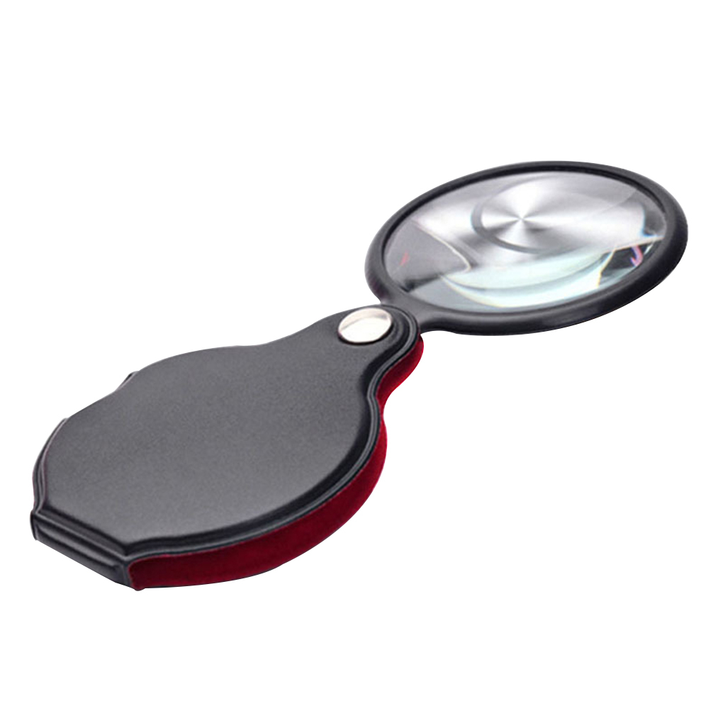 Mini Magnifier 8x Foldable Pocket Magnifier Portable 50mm Jewelry ...