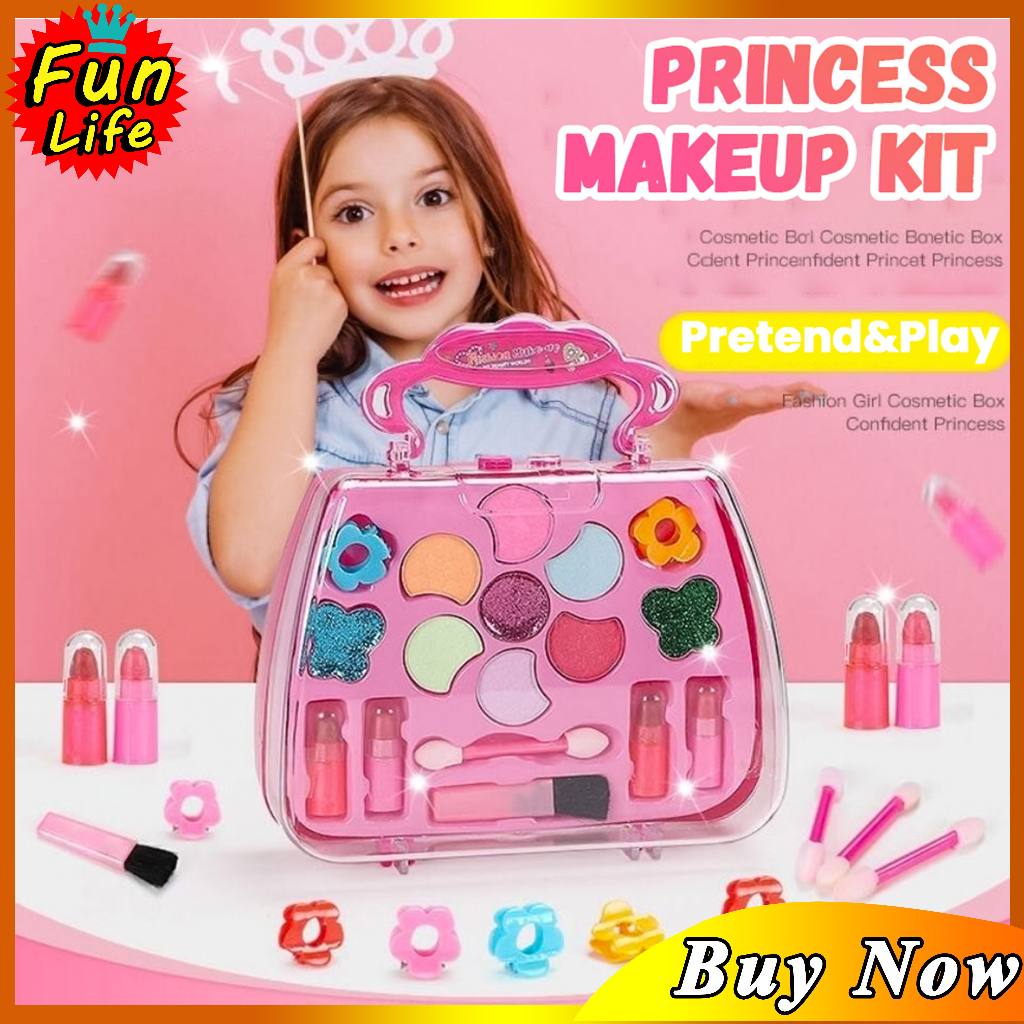 Children's Makeup Kit Children Makeup Cosmetics Playing Box Princess ...
