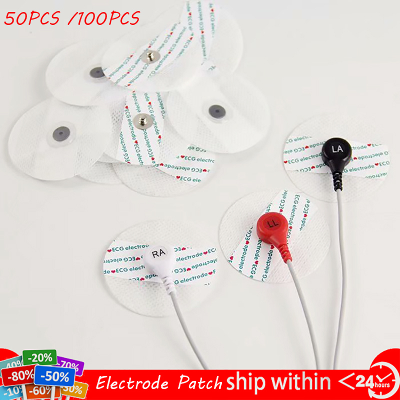 50PCS/Lot Electrode Patch Medical Disposable ECG EKG Accessories Non ...