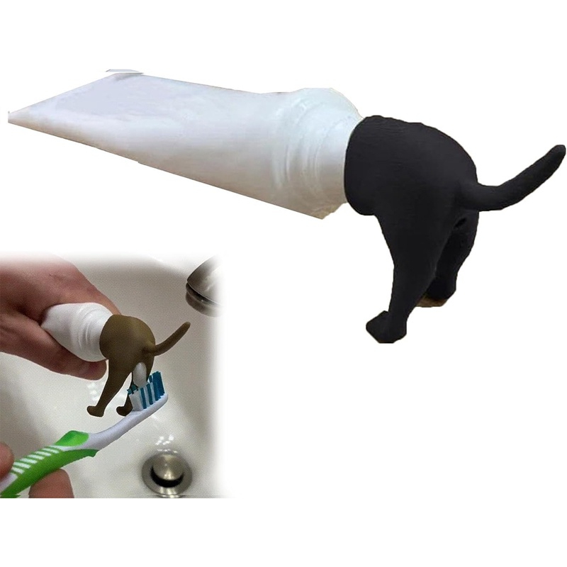 Pooping Dog Butt Toothpaste Topper Funny Toothpaste Dispenser Cap Self ...