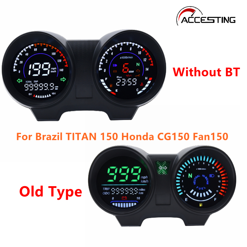 Upgrade LED Digital Dashboard Motorcycle RPM Meter Speedometer For ...