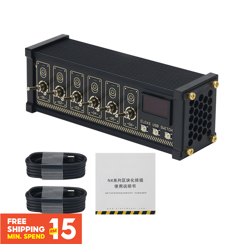 ⭐⭐⭐Eleksmaker NK4 ELEKS USB Switch Hub 6 Port USB Hub with OLED Screen ...