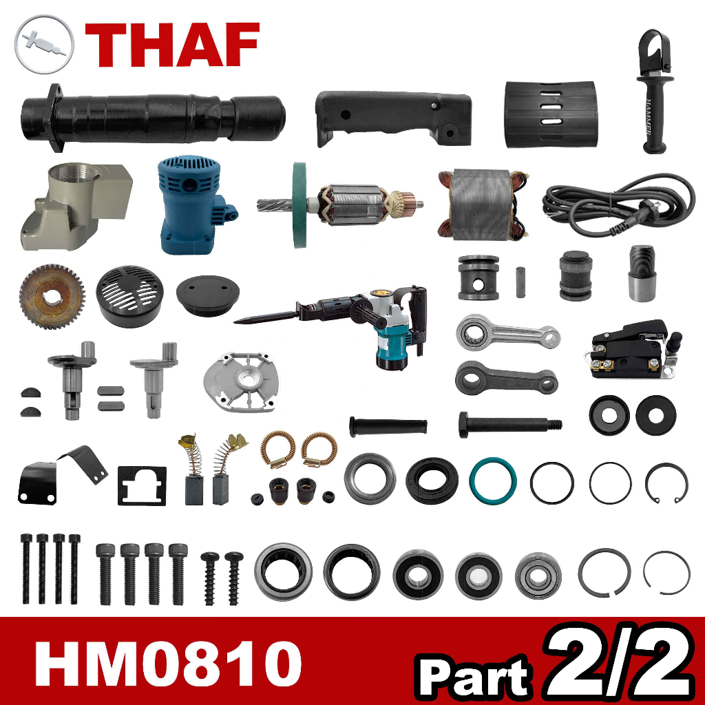 Accessories Replacement Spare Parts Power Tools Parts for MAKITA Electric Rotary Hammer HM0810 ...