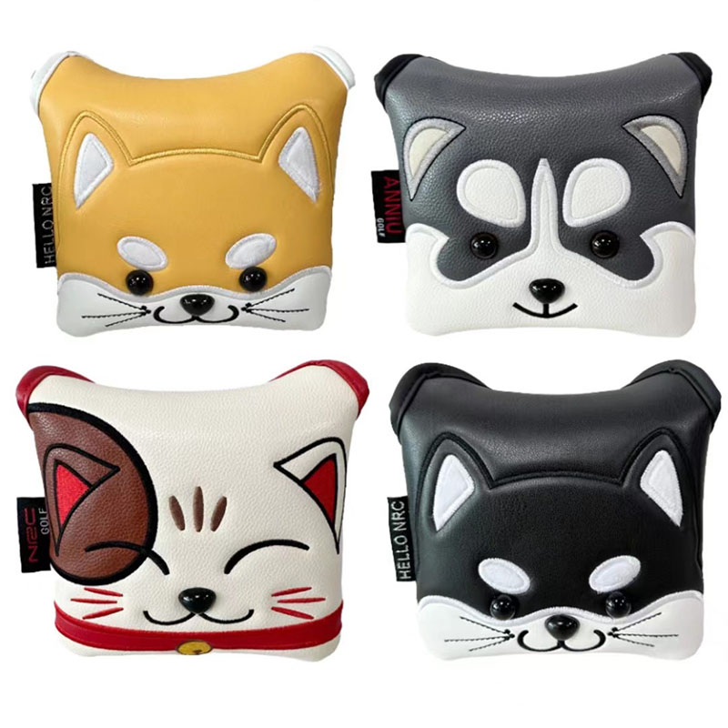 [Magnet Closing] golf putter cover Big Square Cute Shiba Inu/Husky ...