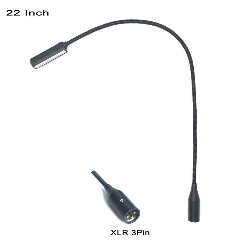 Flexible 3-Pin Mixer Light/Lamp, XLR Male 0.5W LED, 12 VAC 18" LED ...