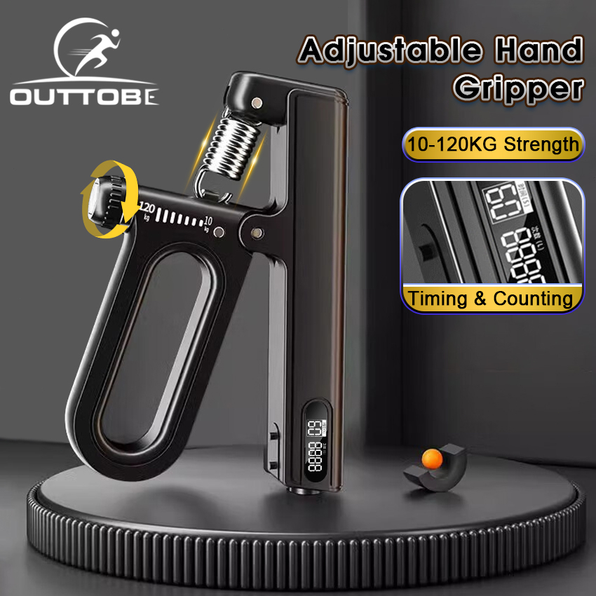 Outtobe Hand Gripper 10-120KG Adjustable Hand Exerciser Grip Strength ...