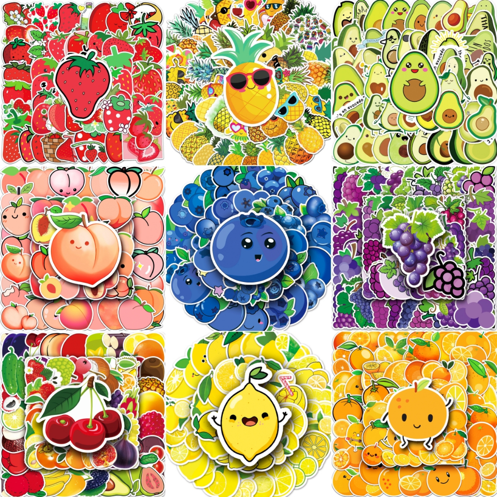 50 Piece Funny Fruit vegetable DIY Creative For Laptop/Phone/Car/Helmet ...