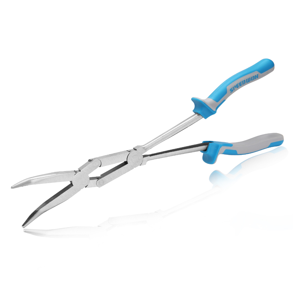 SPEEDWOX Double Joint Bent Long Nose Plier 45-Degree Bent Nose Pliers ...