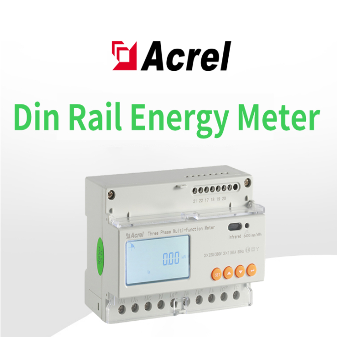 Acrel ADL3000-E 3 Phase Energy Meter Din-rail Type kWh Meter 380V 80A ...